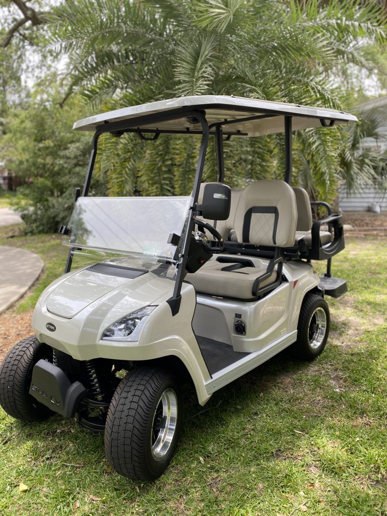 4 Passenger Luxury LSV scaled - Just Beachy Golf Cart Rentals | Isle of ...